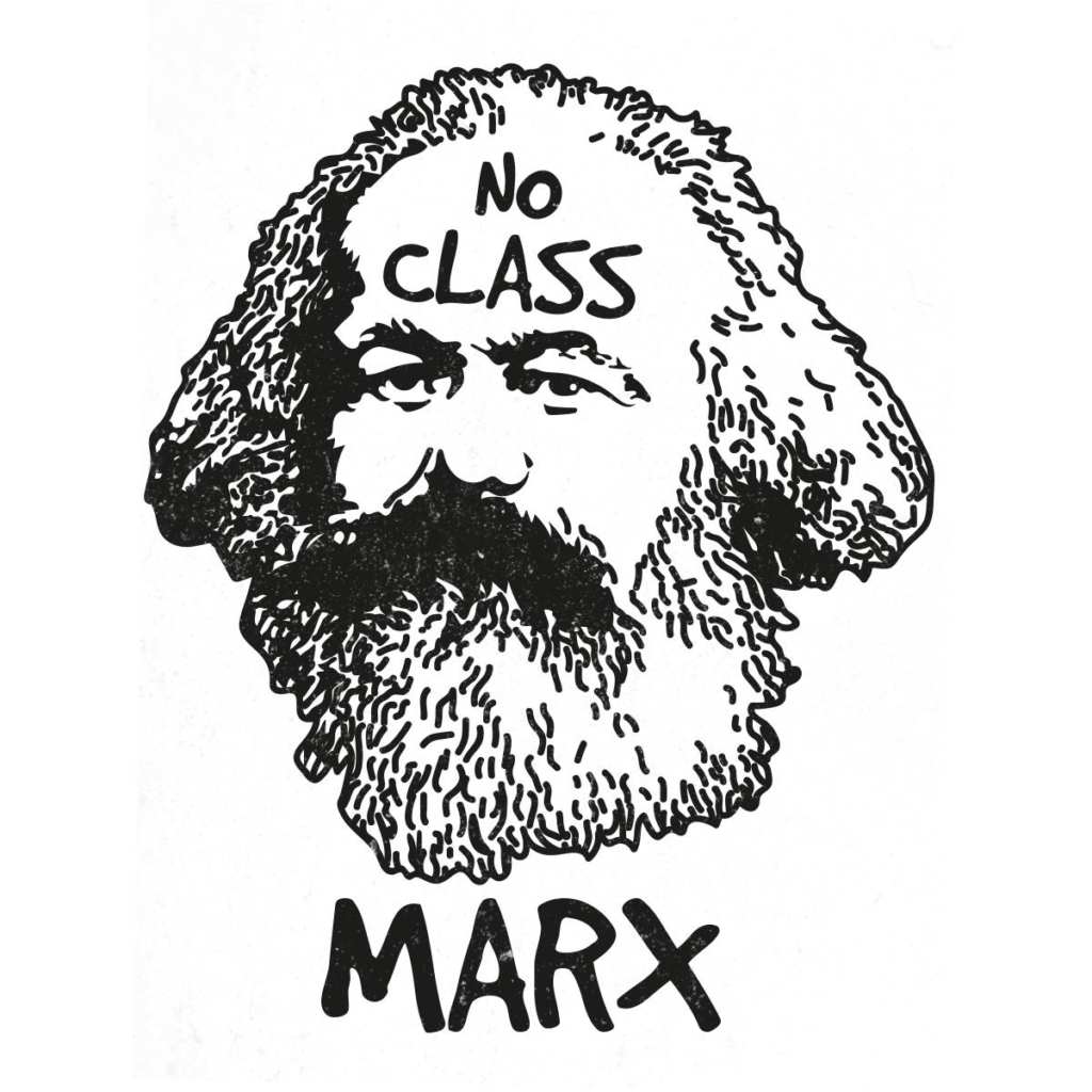 Camiseta - Karl Marx - No Class ⋆ Peitas para a esquerda